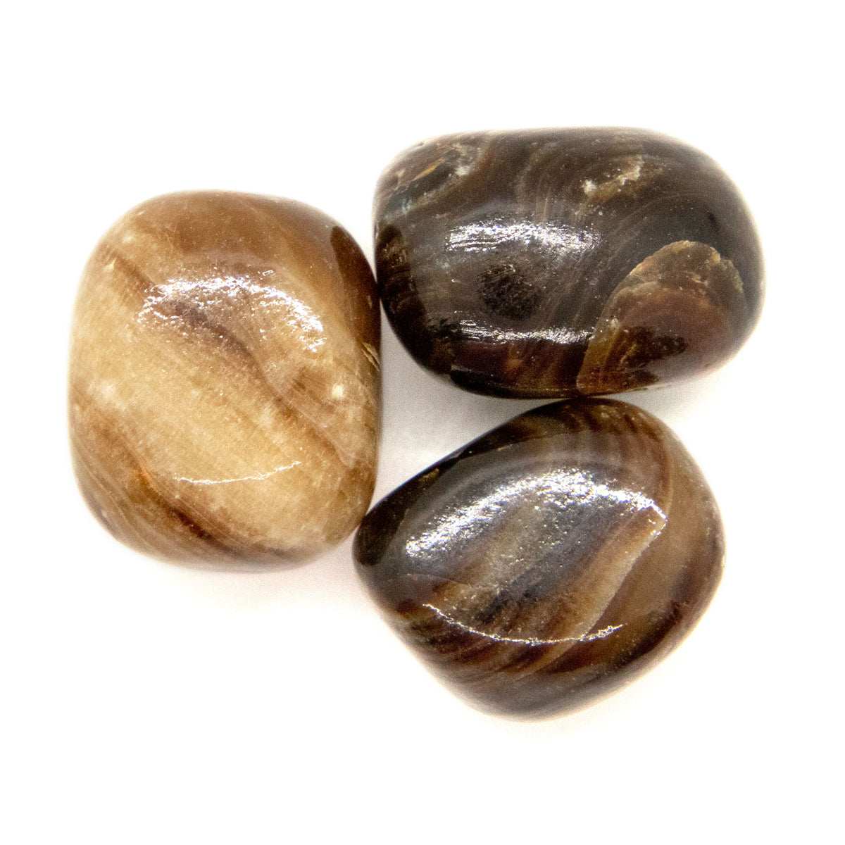 Chocolate Calcite Tumbled Chakra Stone – Mighty Pebble Rebel